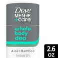 Dove Men +Care Whole Body Deo Stick, Bamboo & Aloe 2.6 oz - Walmart.com