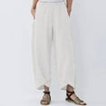 ANINEO Summer Leisure Comfortable Cotton Plus Size Women's Pants ...