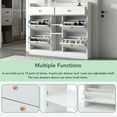 Aukfa Modern 4 Flip Drawers Shoe Cabinet for Entryway Free Standing ...