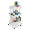 Simply Tidy Lexington White 3-Tier Metal Rolling Cart - Walmart.com