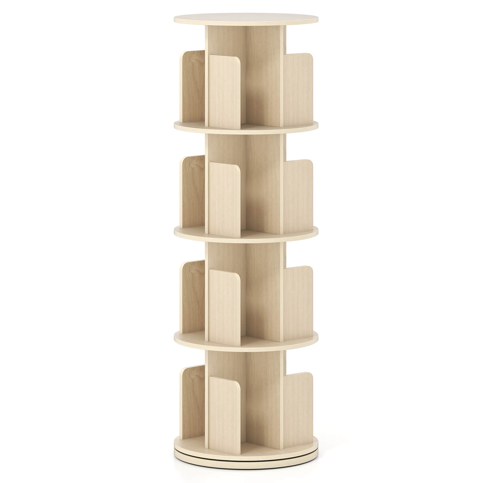 Click here for Costway 1 Pcs 4-Tier Rotating Bookshelf 360° Displ... prices