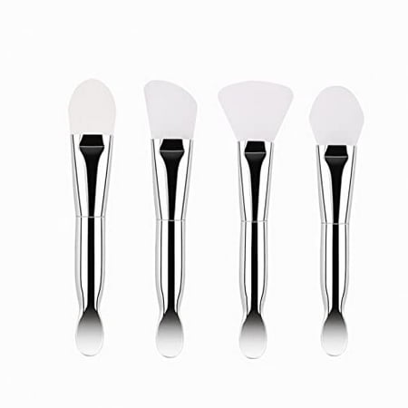 Y-KINZ 4 Pcs Double-Ended Face Mask Brushes Set for Facial Skin Care ...