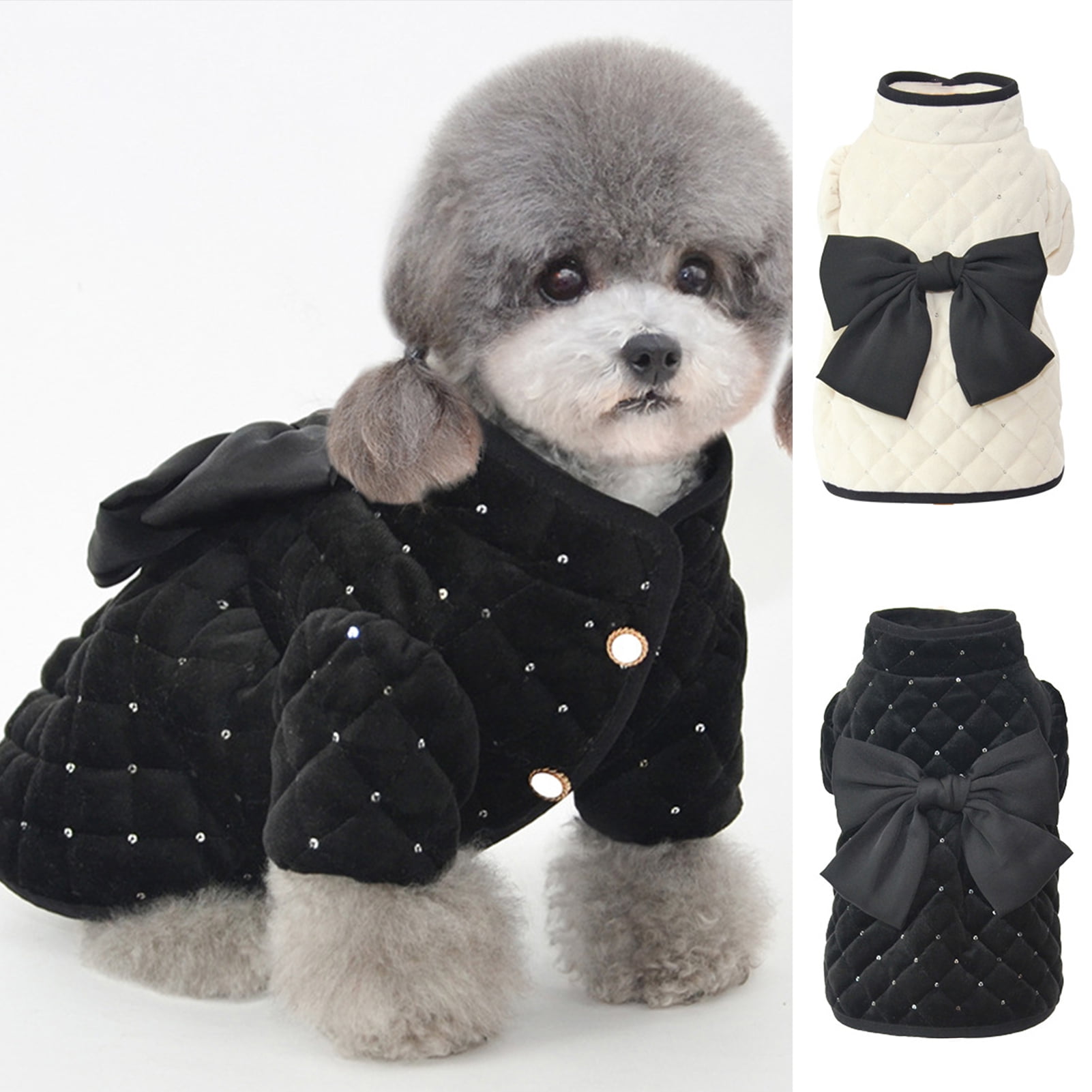 Fuzzy Fuzzy Turtleneck Dog Coat Dress, Dog Clothes for Small Dogs Girl ...
