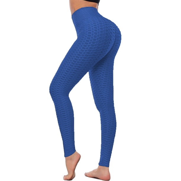 Fitvalen Women High Waisted Booty Yoga Pants Ruched Textured Tummy