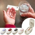 Shoreew Pill Cutter Splitter Portable 2-in-1 Pill Cutter Adjustable 1/2 ...