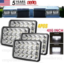 4Pcs 4x6 inch Square LED Headlights Hi/Lo Beam H4 For Oldsmobile ...