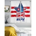 250 Anniversary Sheer Curtains 2 Panels Set, American Flag Fireworks ...
