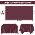 4 PCS Waterproof Plastic Tablecloths 54 x 108 Inches, Disposable ...