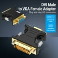 ZYoo DVI To VGA Adapter, 24+5 Pin DVI-I Male to VGA Female Converter ...