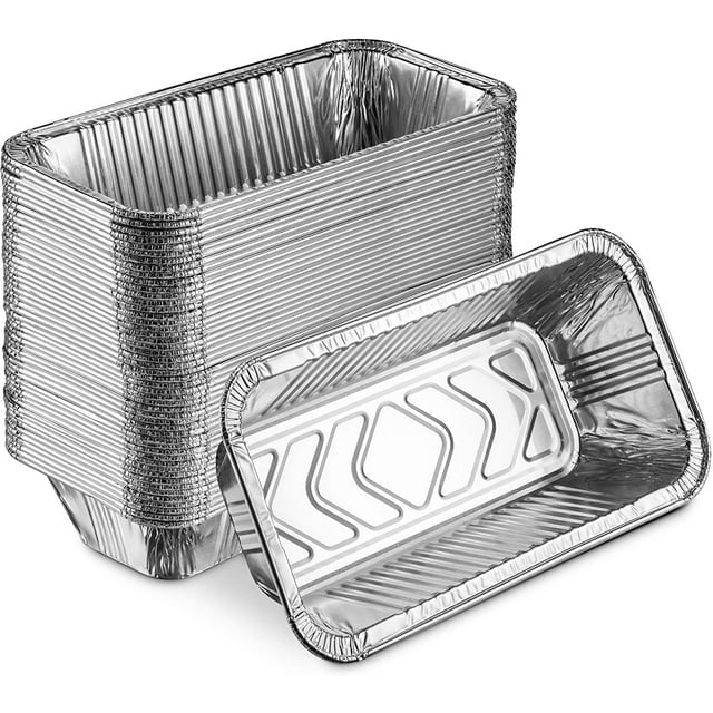 MontoPack Aluminum Loaf Baking Pans 25 Pack Standard Size 12x6 Cooking ...