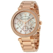 Michael Kors Mercer Rose Gold Tone Steel Salmon Dial Quartz Ladies ...