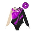 Haitryli Kids Girls Shiny Long Sleeve Gymnastics Dance Leotard Romper ...