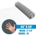Fencer Wire 14 Gauge Coated Galvanized Welded Wire Fence Roll, 2" x 4 ...