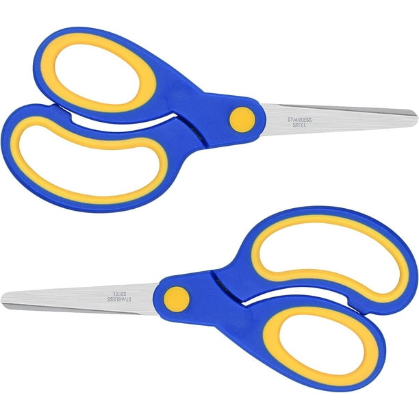 HAHDAXIA Left Handed Scissors for Kids-5.75" Lefty Soft Touch Pointed ...