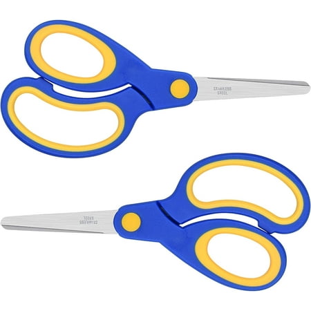 HAHDAXIA Left Handed Scissors for Kids-5.75" Lefty Soft Touch Pointed ...