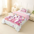 Aikeke Cute Unicorn Twin Comforter Sets 2pcs, Cartoon Love Heart ...