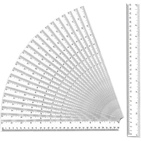 SUZH 24 Pack Clear Plastic Ruler 12 Inch Flexible Ruler Straight Ruler ...