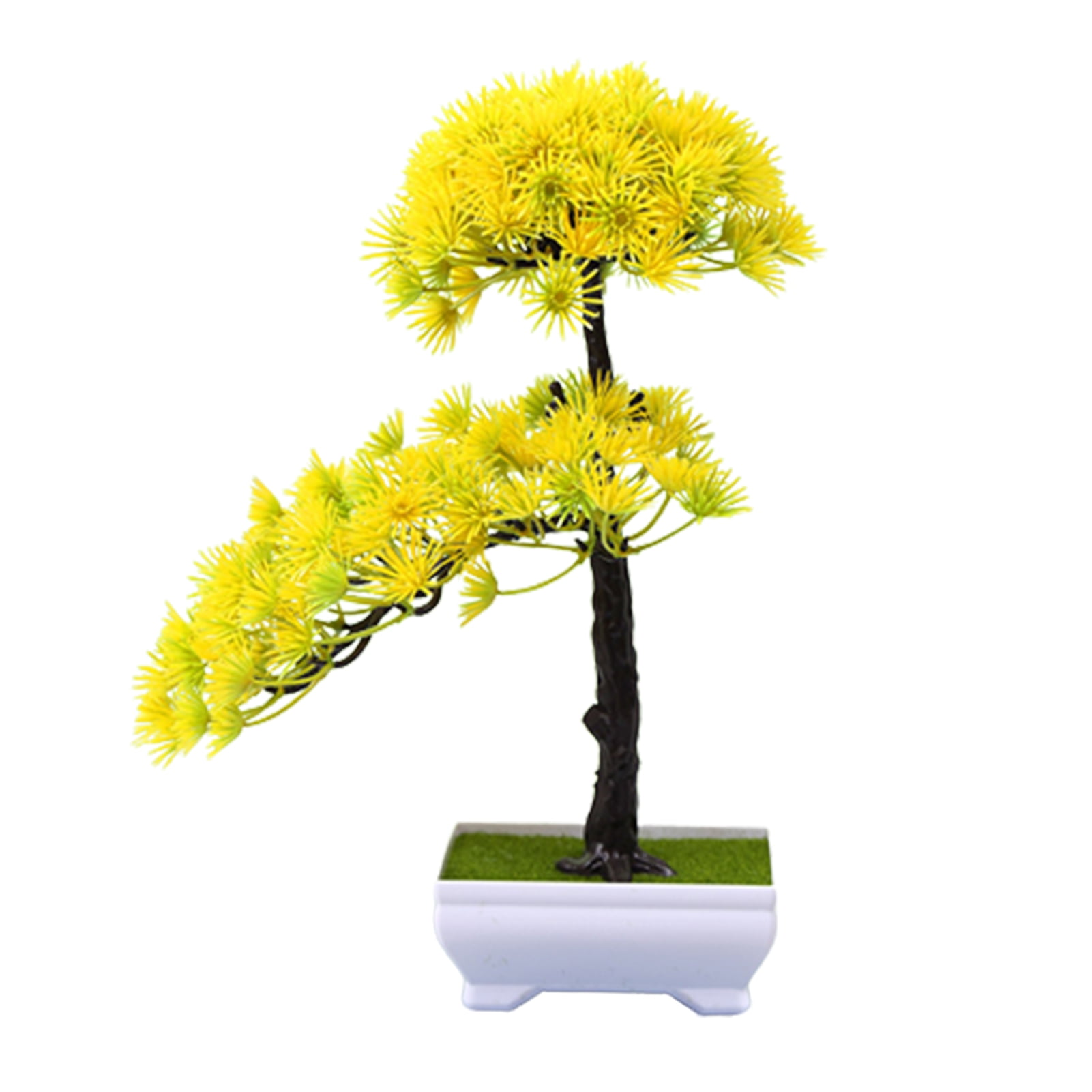 Artificial Bonsai Tree Fake Plant Decoration Potted Tree Faux House Plants Small Japanese Pine ...