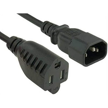 Cable Leader 3ft NEMA 5-15P to C13 Hospital Grade Power Cord 18 AWG, Black - Walmart.com