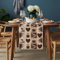 Coffee Beans Cotton Linen Table Runner Country Heart Coffee Bean ...