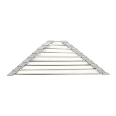 Tomorotec Compact Silicone-Coated Triangle Dish Drying Rack for Sink ...