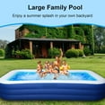 BN-LINK Inflatable Pool for Kids and Adults, 118" X 68" X 22" Oversized ...