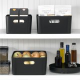mDesign Medium Metal Kitchen Storage Container Bin with Handles, 4 Pack ...