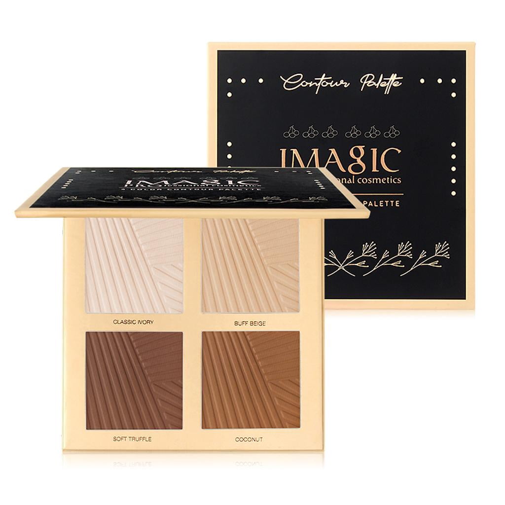 4 tonos de maquillaje, bronceadora, polvo de que modifica el cuello de ...