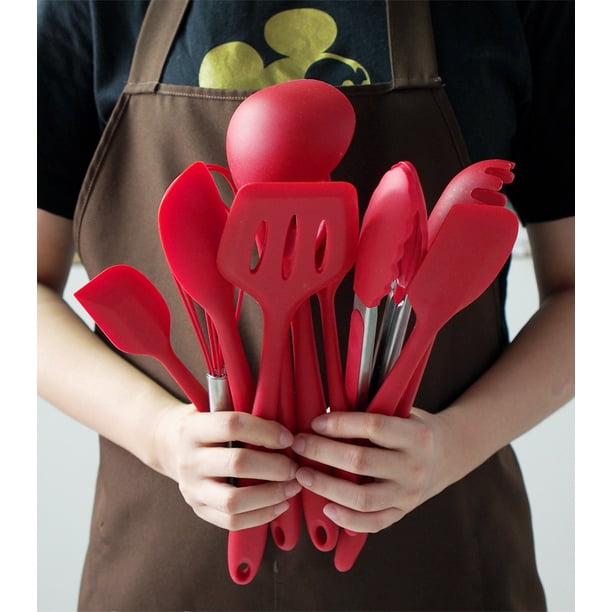 Volkmi Silicone high-temperature cooking spatula kitchen utensils red ...