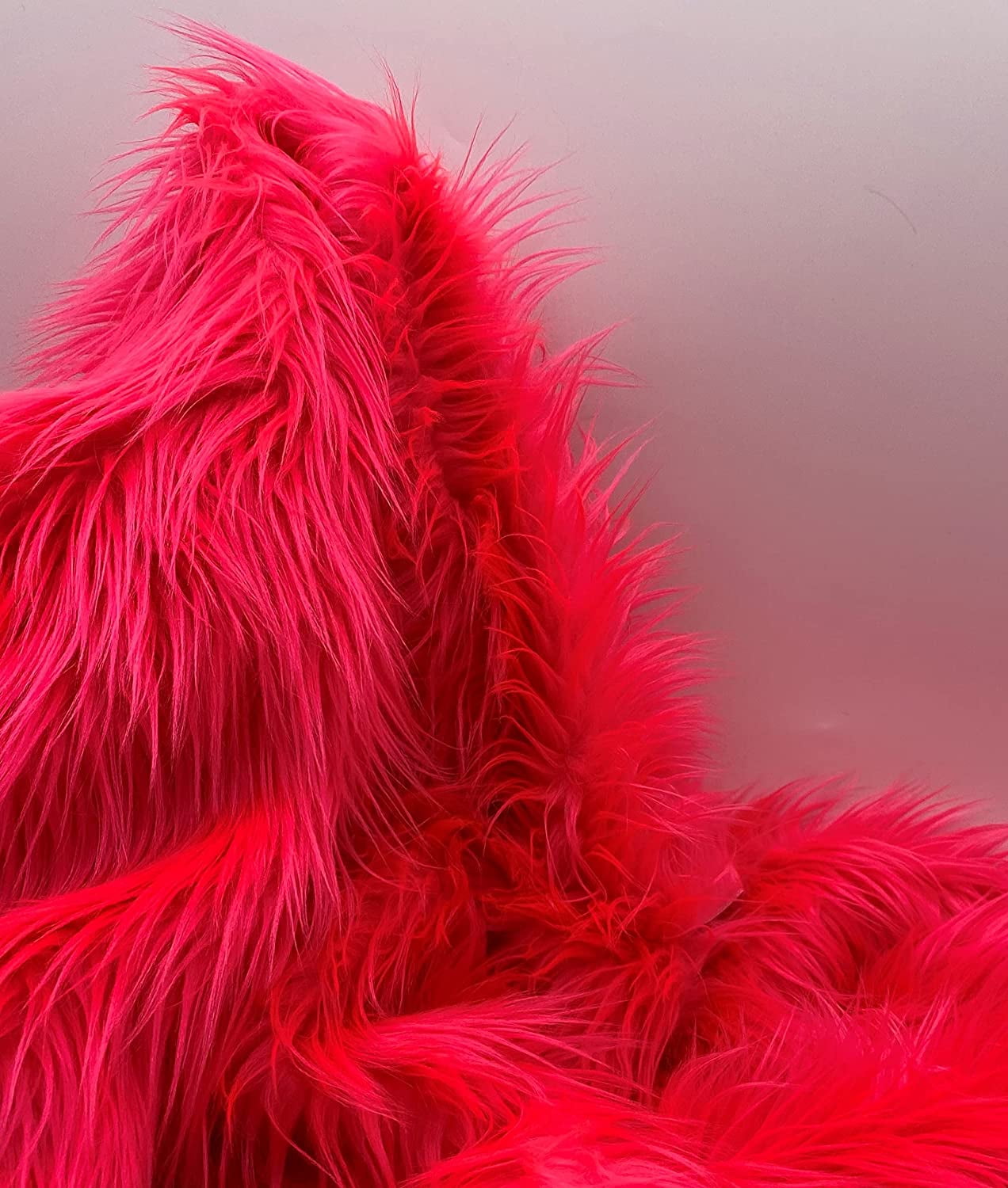 Faux Fur by the Yard - Long Pile Mohair Fur - Neon Pink - Walmart.com