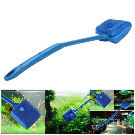 Aquarium Algae Scraper Double Sided Sponge Brush Cleaner Long Handle ...