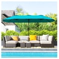 13 ft Patio Umbrella Outdoor, Extra Large Double-Sided Crank Lift ...