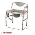 HomeCraft, Bariatric Commode, 1000 lb Capacity, Adjustable Height ...