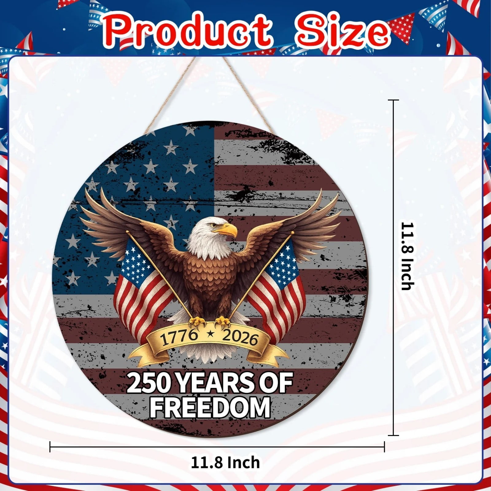 Click here for Kindnest Usa 250th Anniversary Door Hanging Sign W... prices