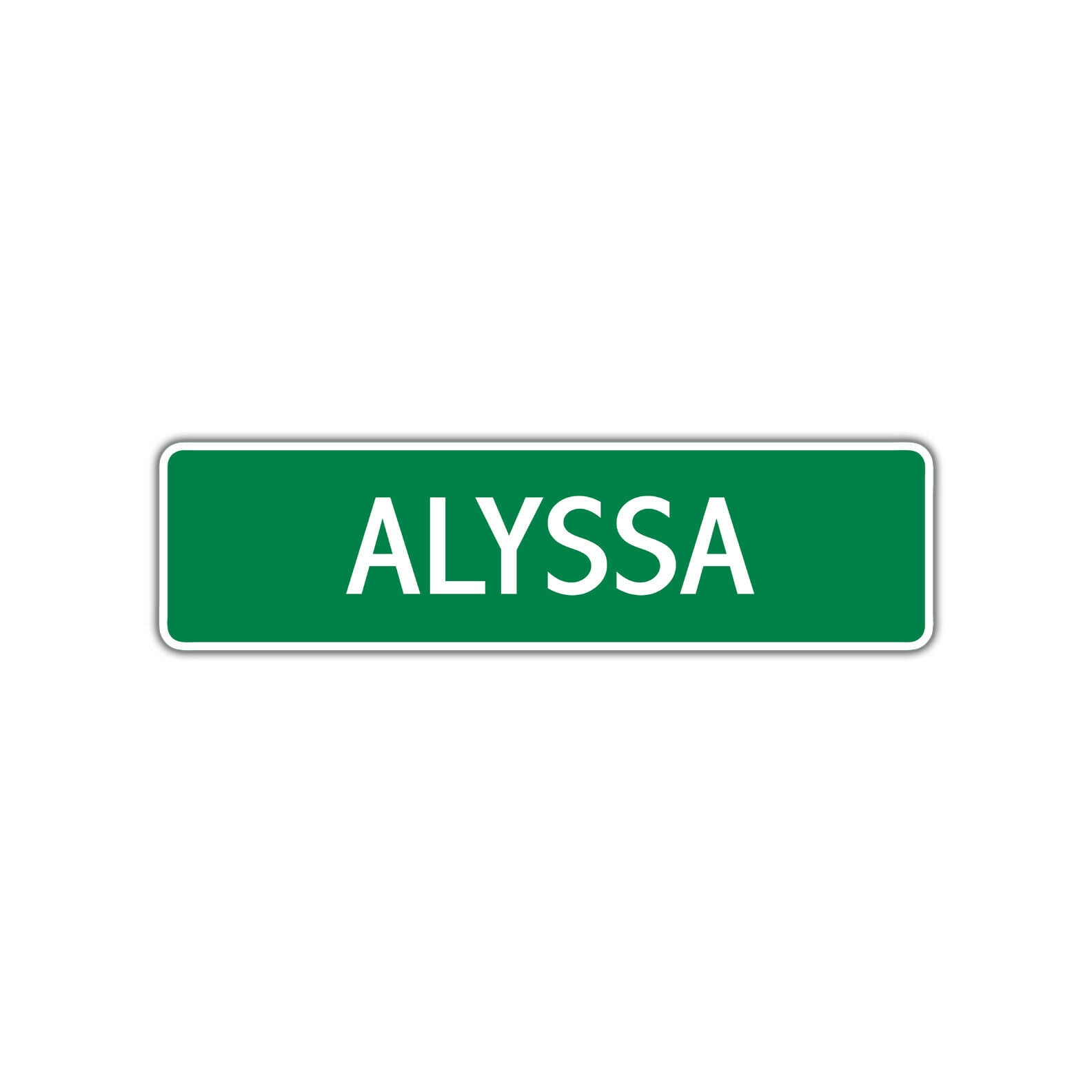 Alyssa Girls Children Name Letter Printed Indoor Outdoor Unique Wall ...