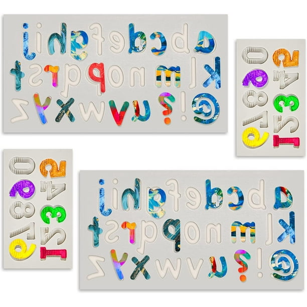 3 Pieces Silicone Letter Mold Number Cake Mold Alphabet DIY Fondant ...