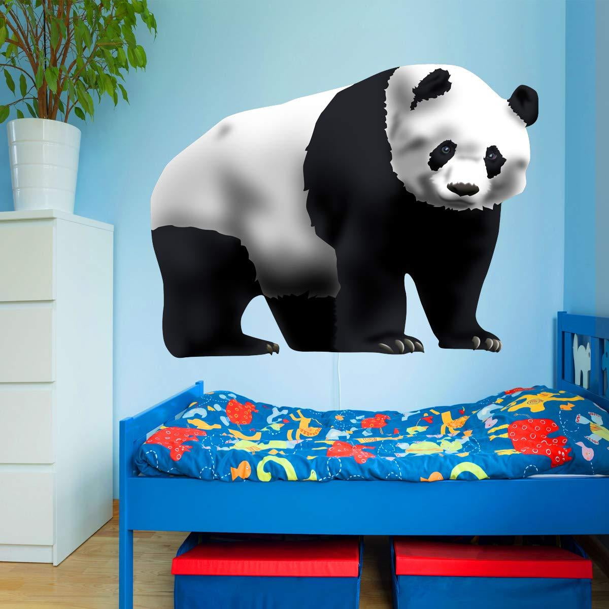 VWAQ Panda Wall Decal - Peel and Stick Panda Bear Kids Room Sticker ...