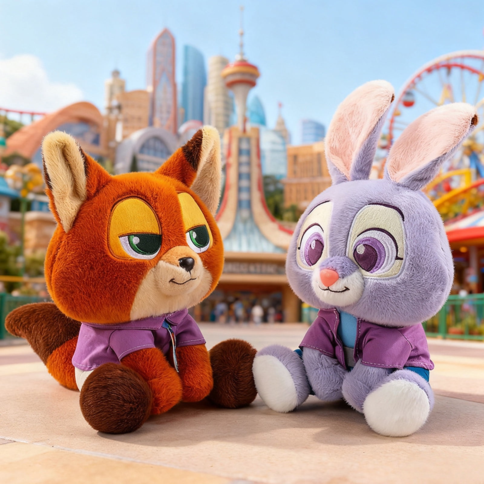 Zootopia 2 Plush Nick & Judy - Multi-Size Stuffed Animal Movie Toys for ...