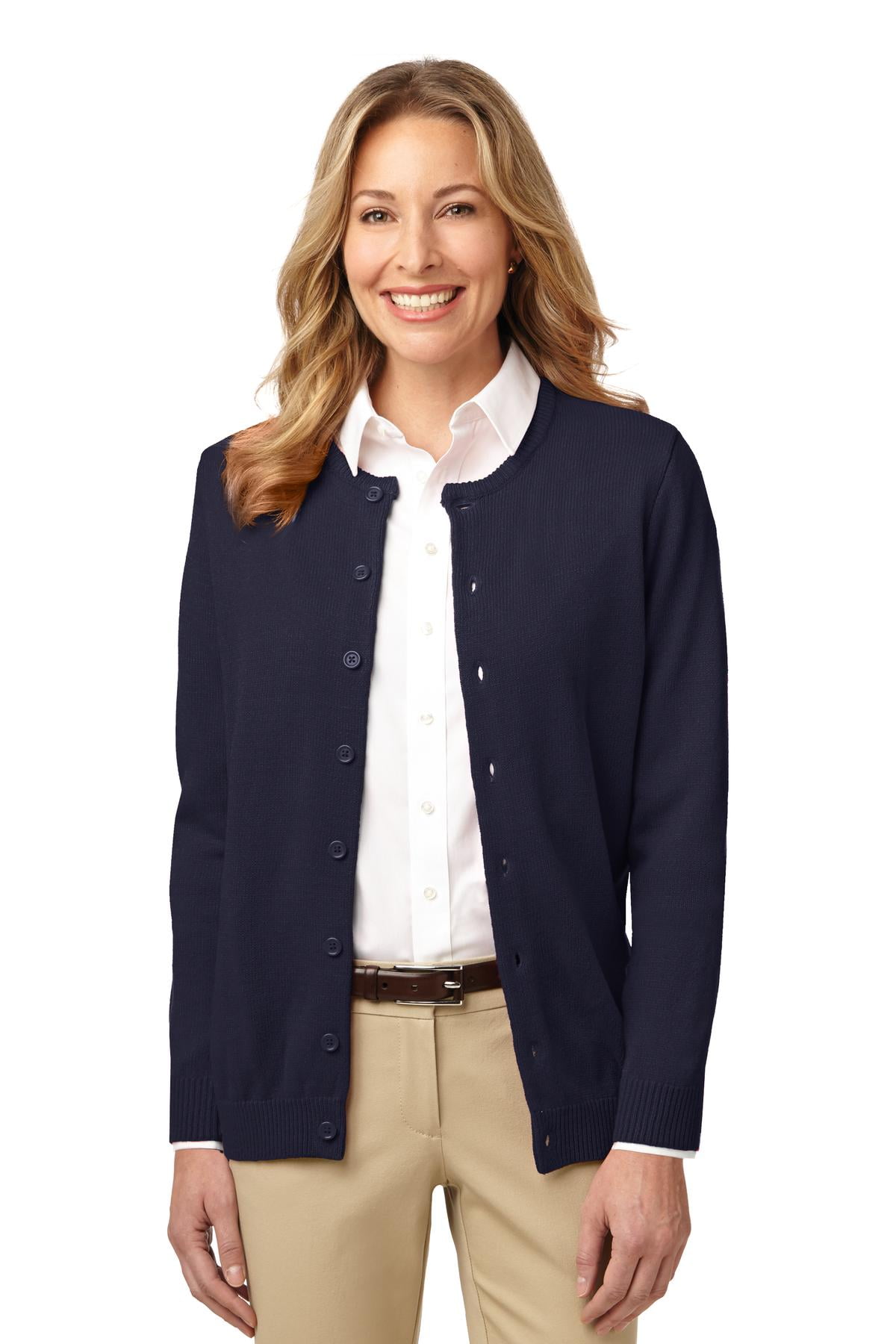 Value JewelNeck Cardigan Sweater - Walmart.com