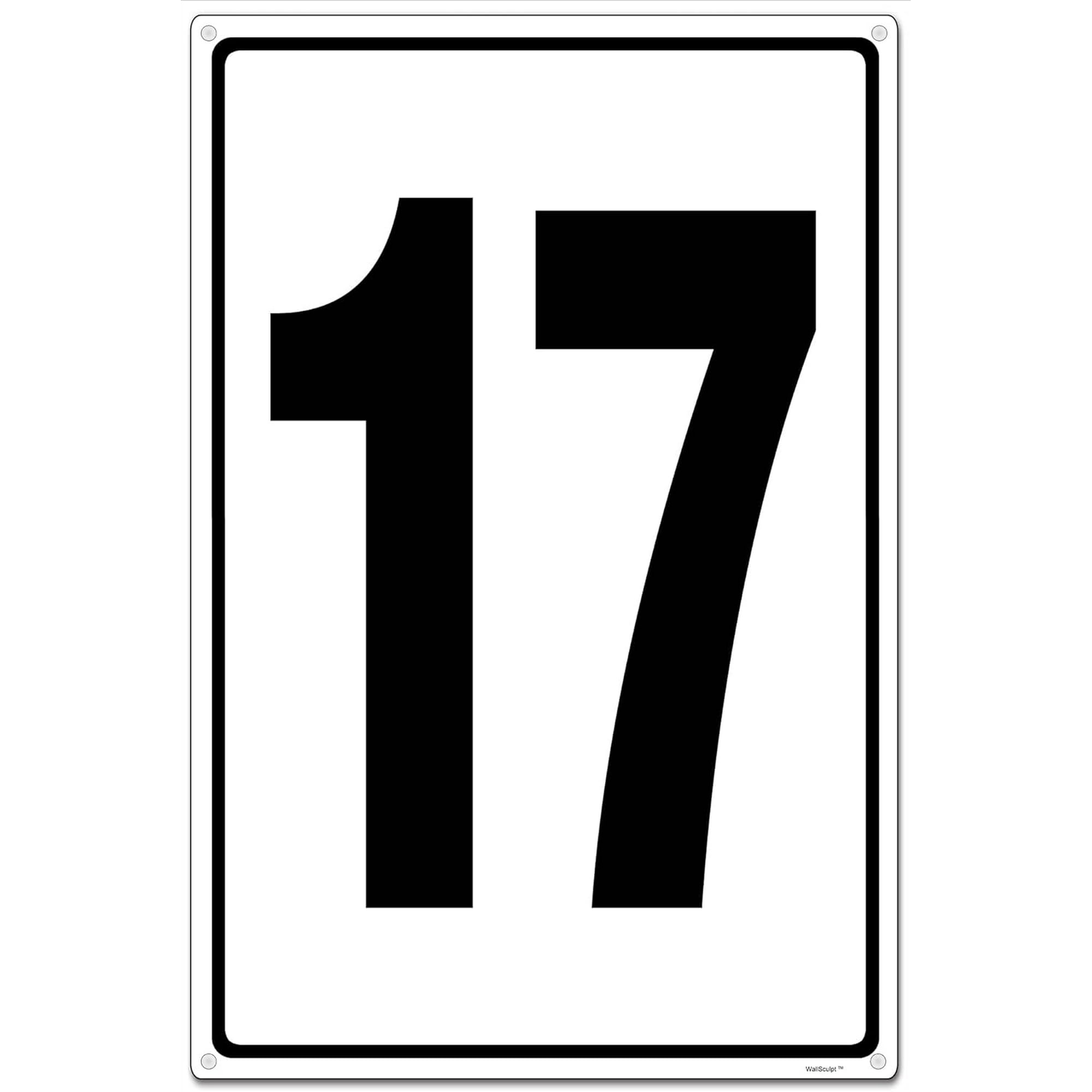 Click here for Aocisuki 8x12 Inch Metal Number Sign 17  Parking S... prices
