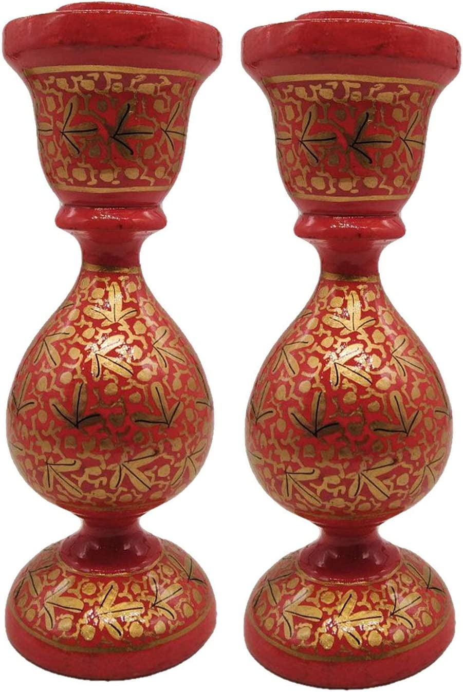 India Meets India Papier Mache Candlesticks Holder Set of 2 Candle ...