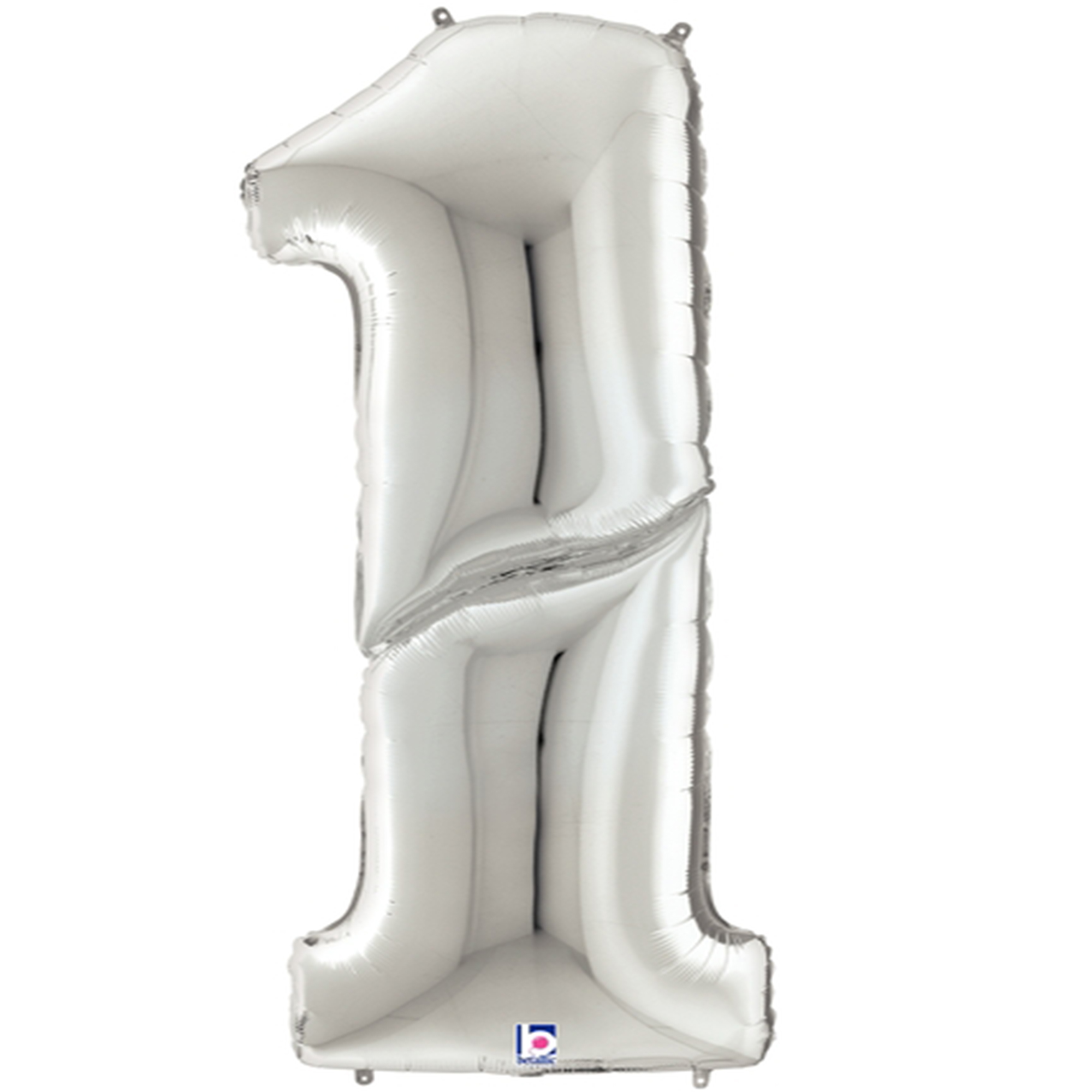 Silver Number 1 Gigaloon Giant Balloon 4 Ft Tall - Walmart.com