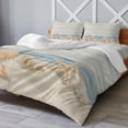 4 Piece Duvet Cover Set Queen, Beach Starfish Conch Shell Soft ...