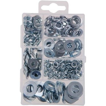 Wideskall Zinc Plated Steel Flat Washers Set Assortment Kit 3 Size 1/2 ...