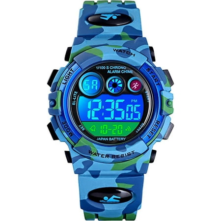 Boys Digital Watch Children Sport Children's Watch Boy 5 ATM Waterproof ...