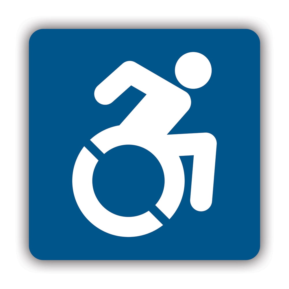 ISA Accessible Icon Sticker Decal - Self Adhesive Vinyl - Weatherproof ...