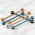 DESIGNICE 2026 New Surgical Steel Long Straight Barbell Tongue Bar ...