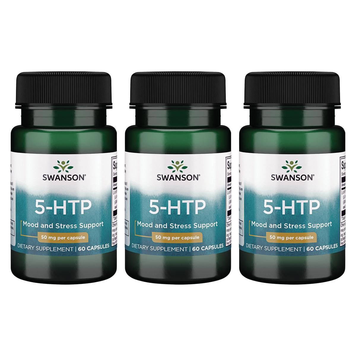Swanson 5-Htp 50 mg 60 Caps 3 Pack - Walmart.com