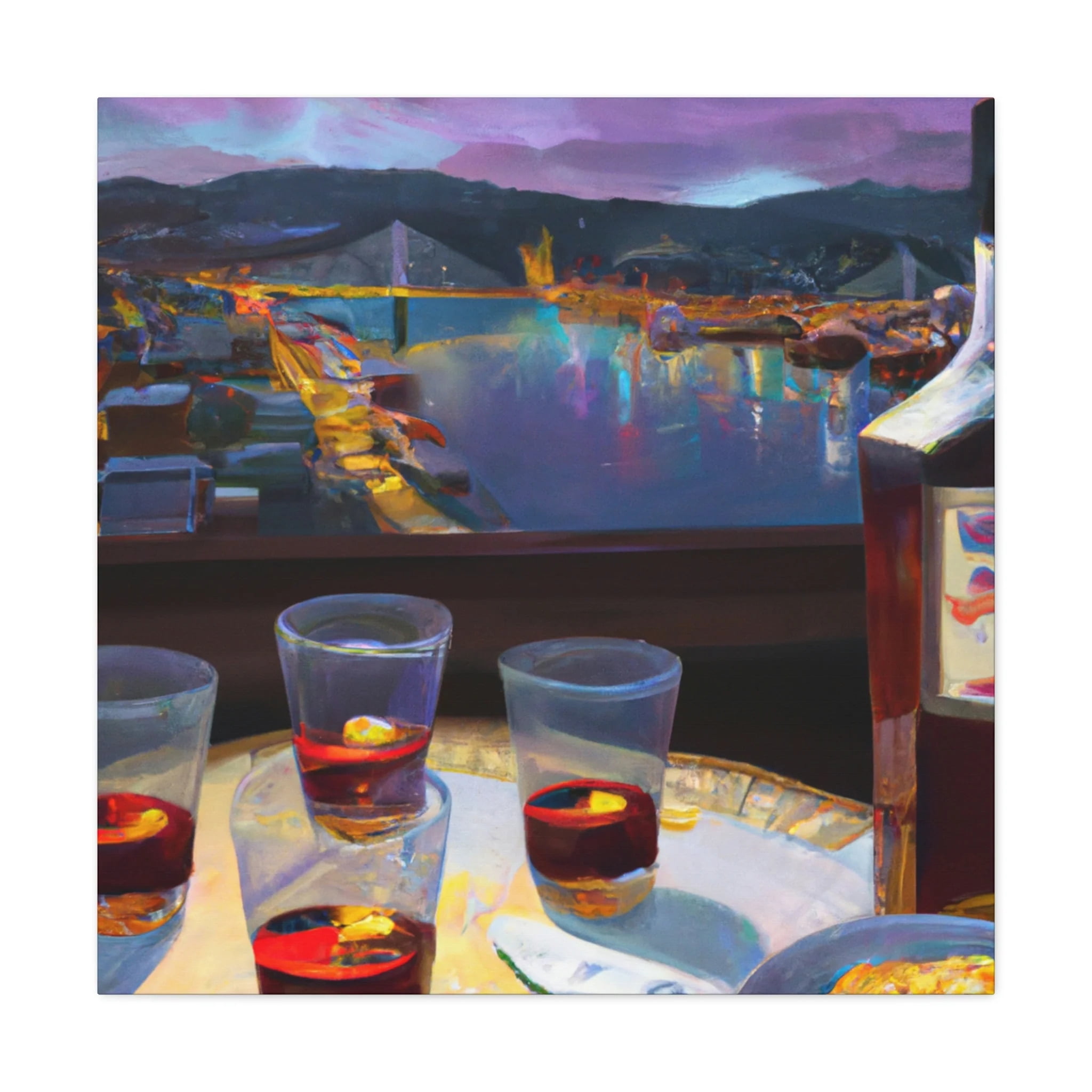 Booze in Glasses - Canvas - Walmart.com