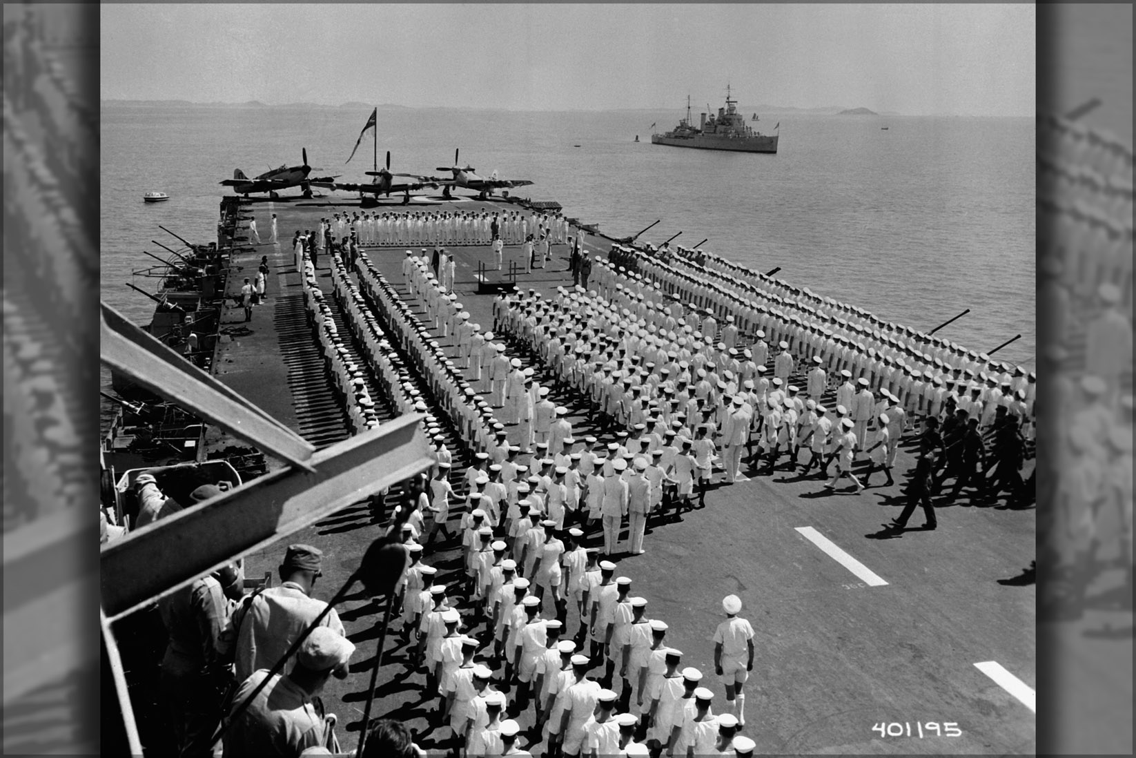 24"x36" Gallery Poster, British aircraft carrier HMS Ocean (R68) 14 ...